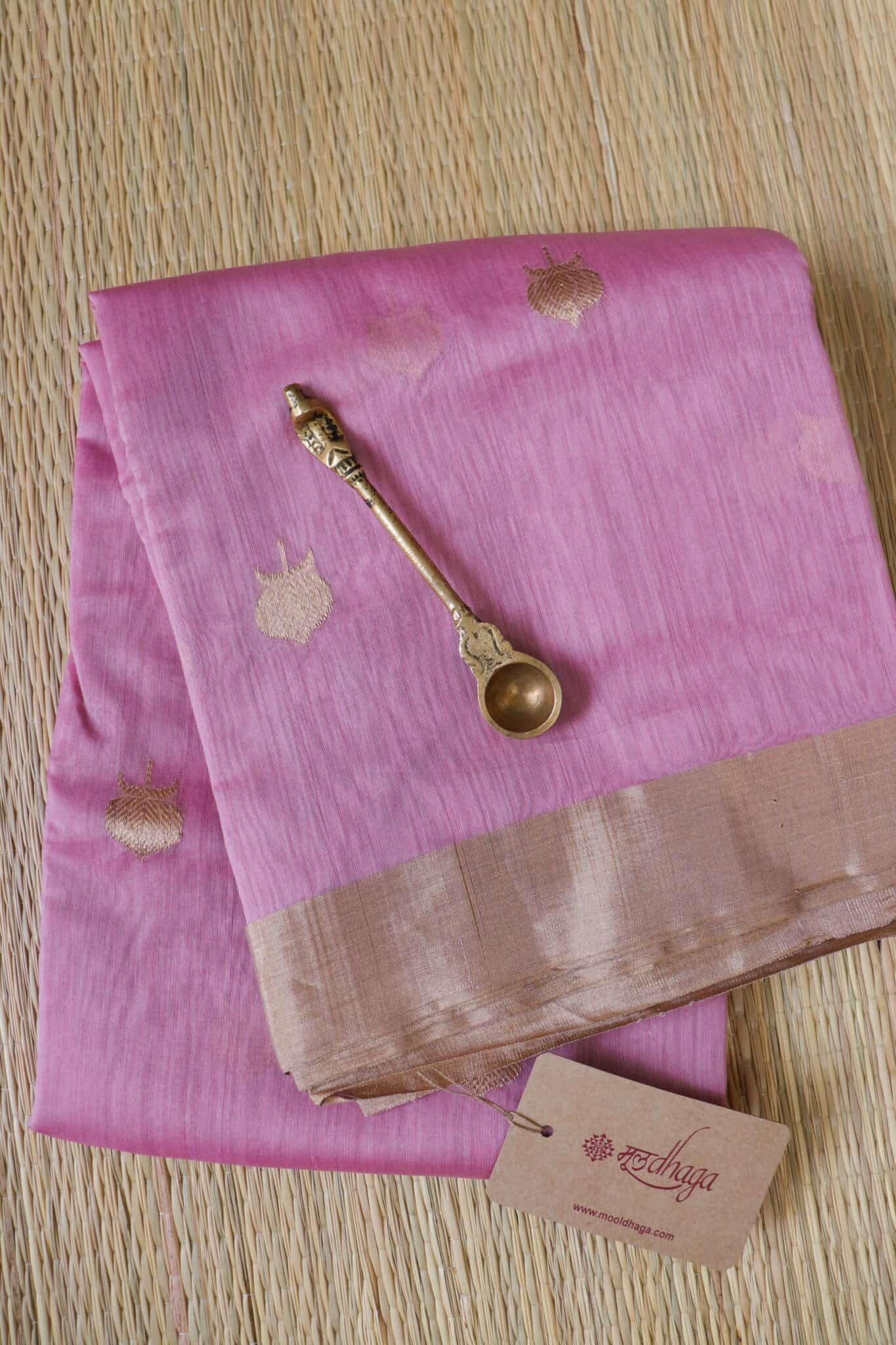Handwoven Chanderi Silk Saree | Mooldhaga